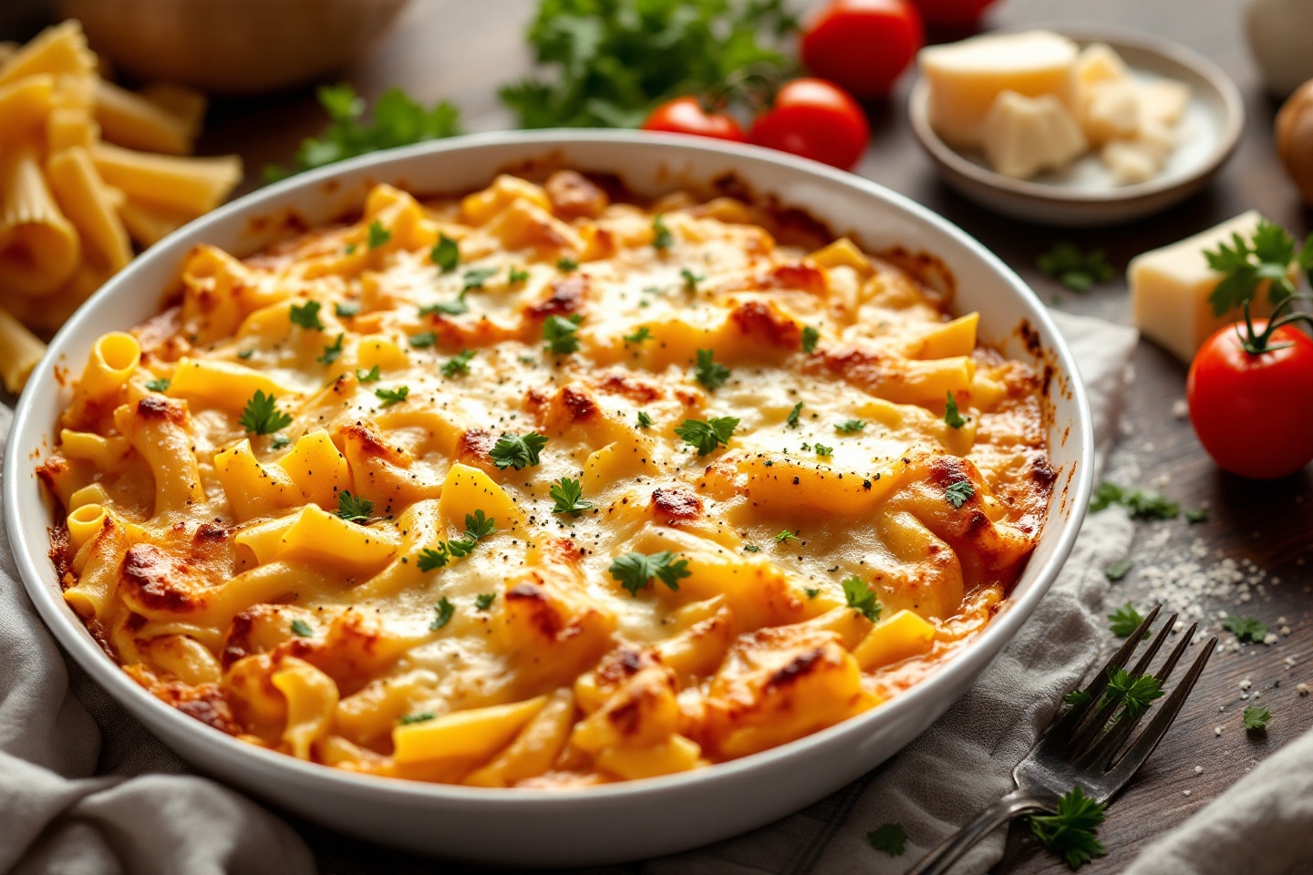 À table les petits chefs : ce gratin de pâtes doré à préparer ensemble ...